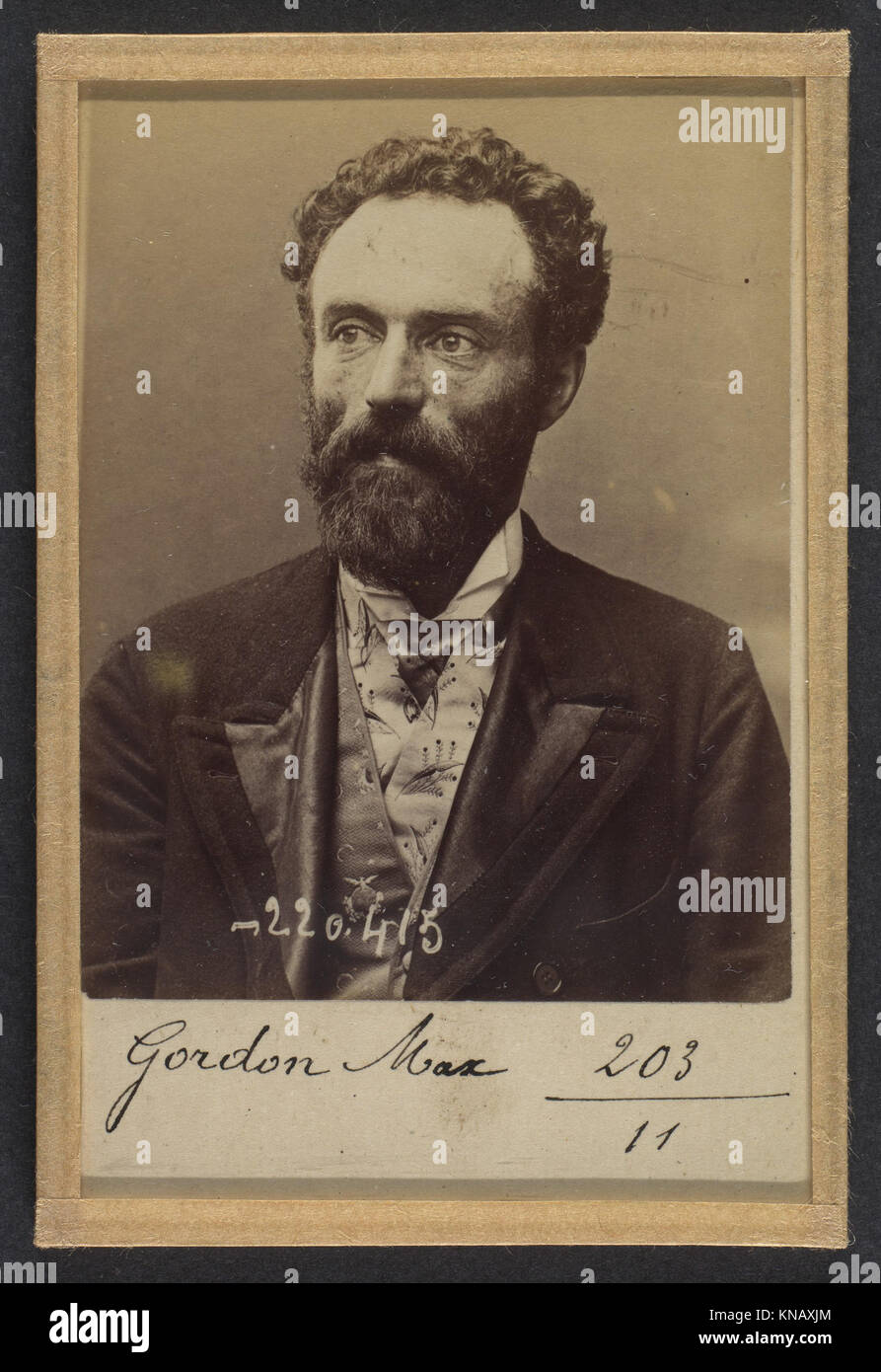 This record provides biographical details of Max Gordon, a 39-year-old ...