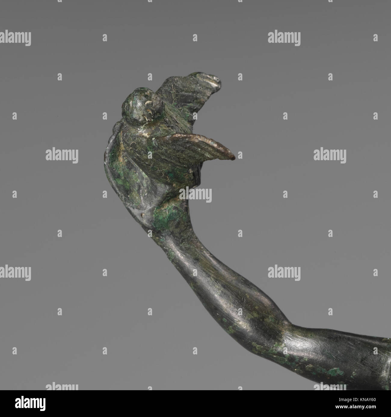 This bronze statuette from circa 460 B.C. depicts Athena flying with ...