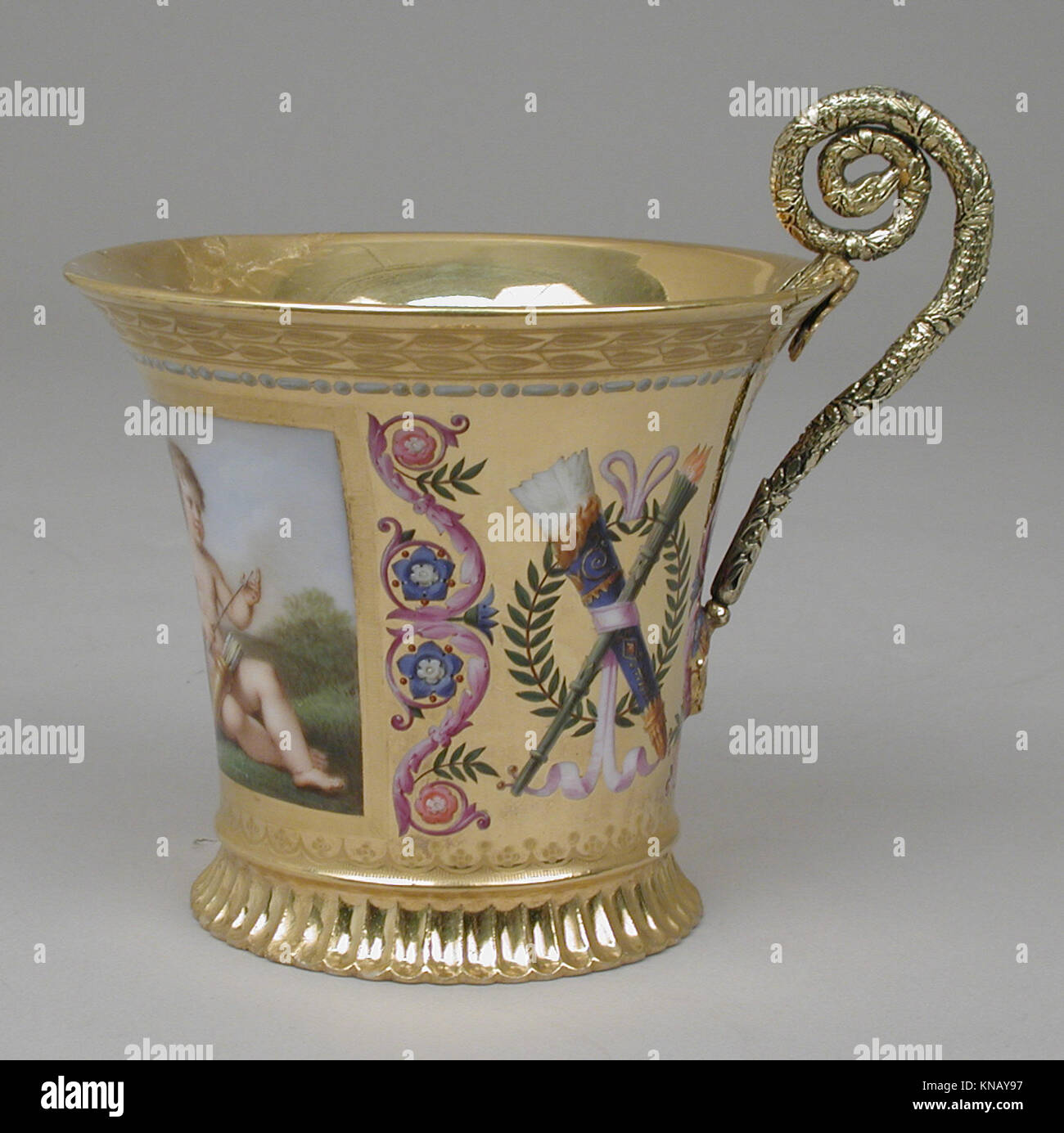 This porcelain cup, part of a French breakfast service from the Sèvres ...