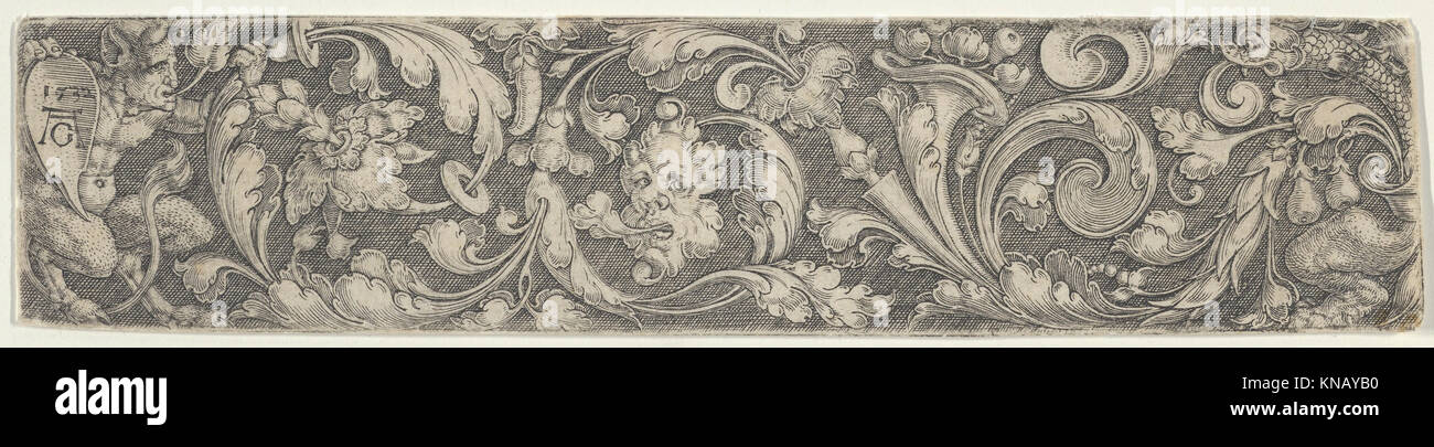 This frieze depicts a plant tendril intertwined with a satyr holding a ...