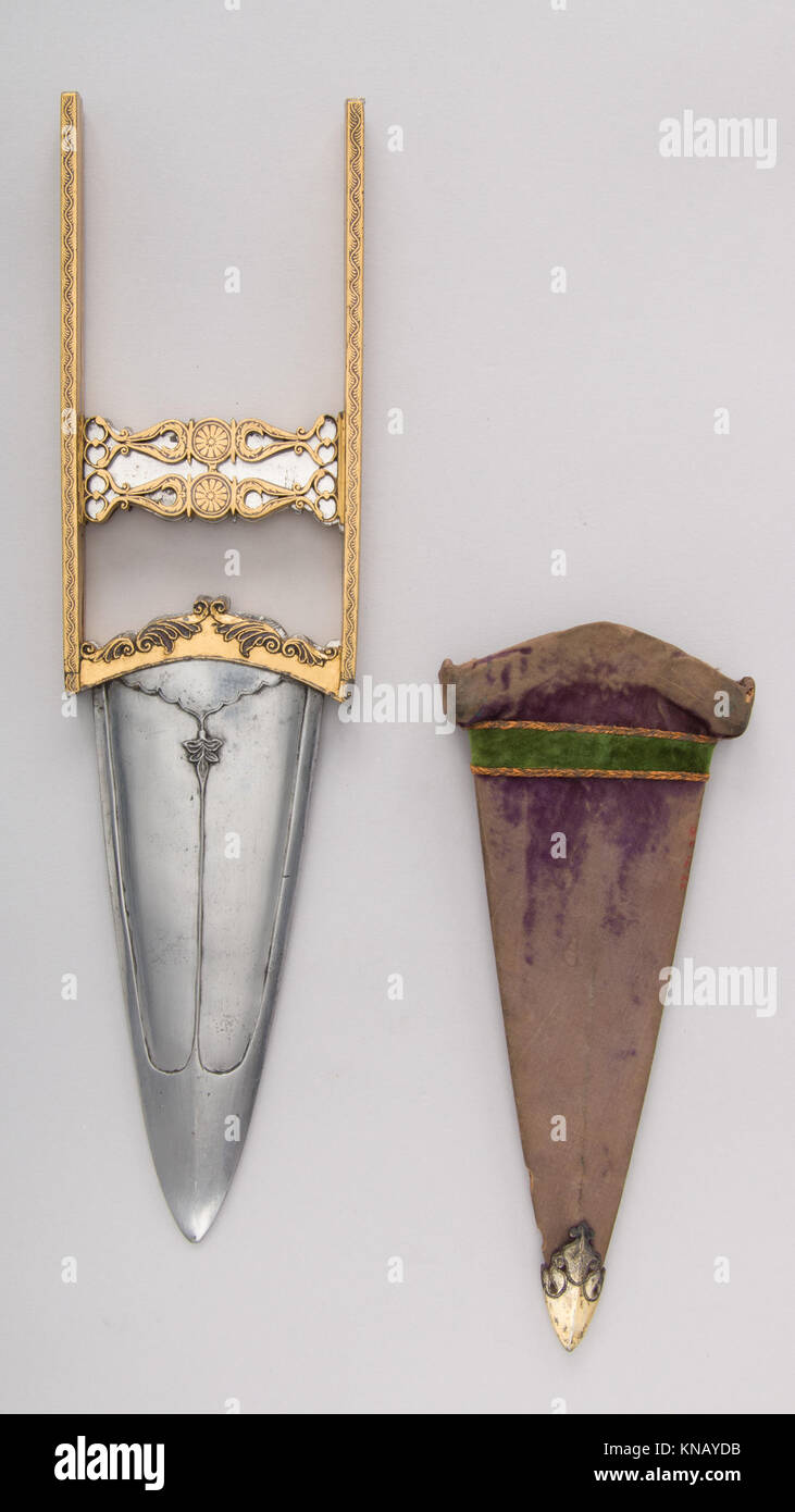 This katar, a distinctive Indian dagger with a broad blade, is ...