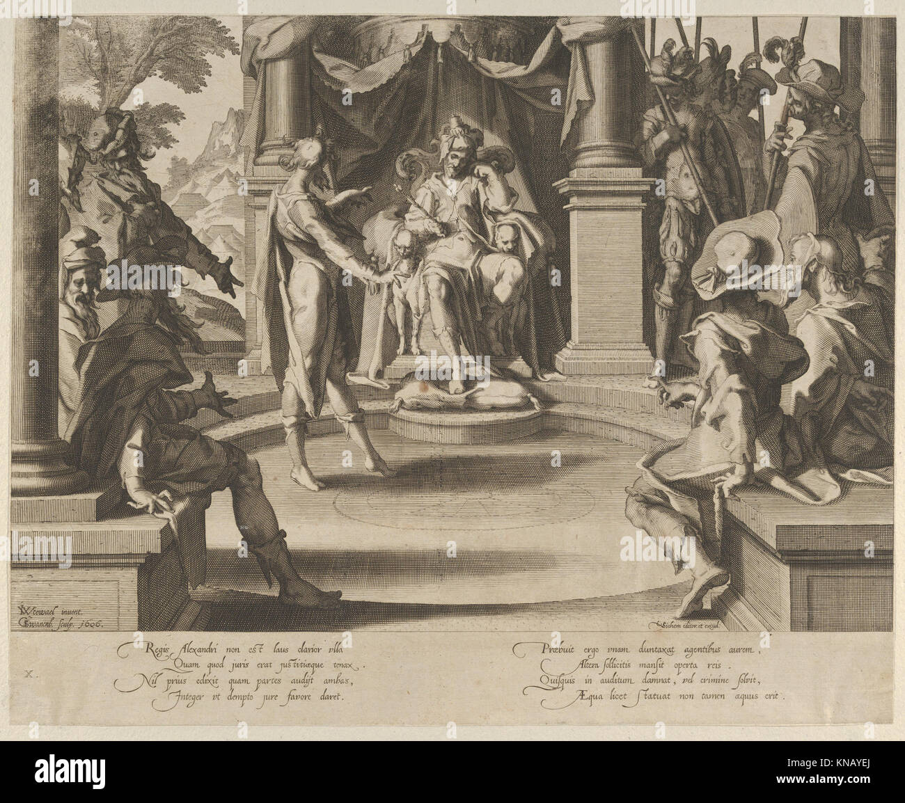 This image portrays Alexander the Great as a judge, from the series ...