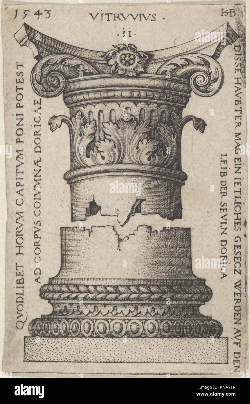 Capital and Base of a Column MET DP837080 417970 Stock Photo - Alamy