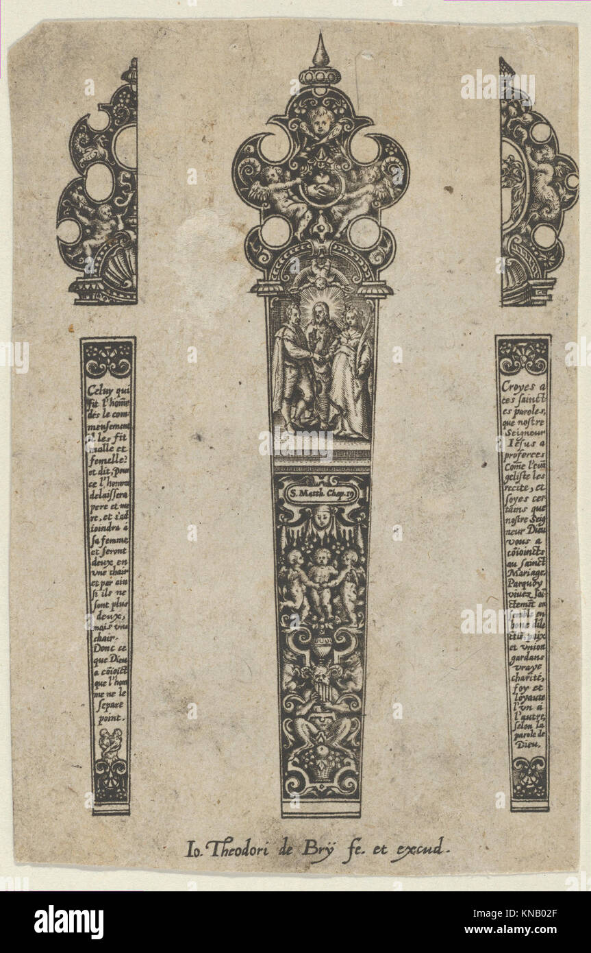 This design for a knife handle features a religious scene of Christ ...