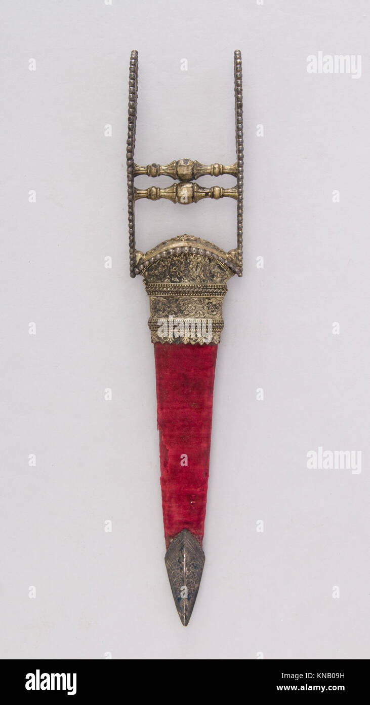 This katar dagger, with a decorative sheath, is an example of Indian ...