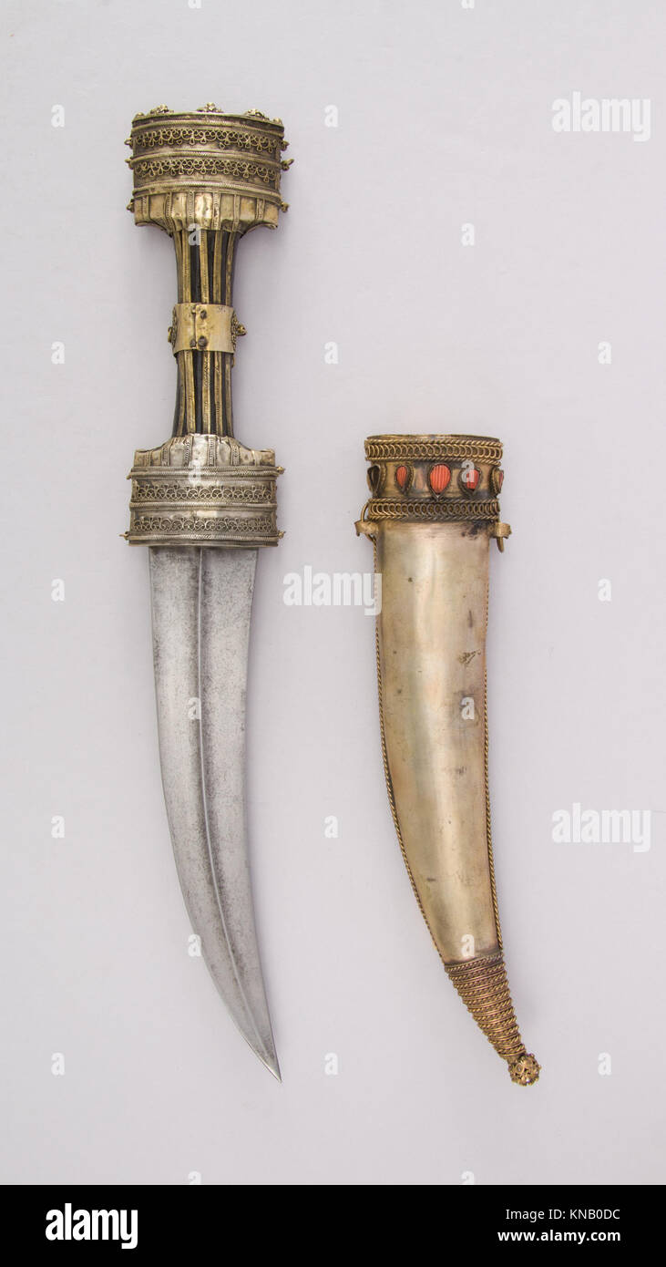 This dagger (Jambiya) with its sheath is a weapon that reflects the ...