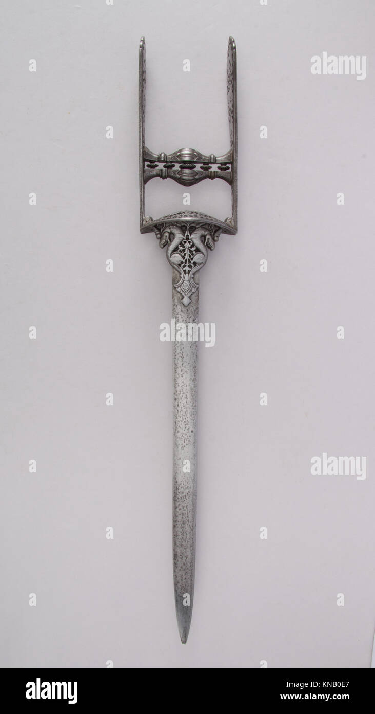 Indian Katar dagger with flat blade and hand-held design, used in close ...