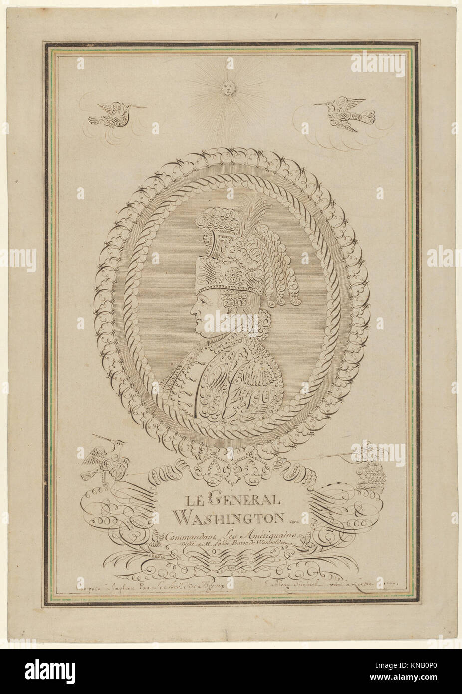 This calligraphic portrait of George Washington combines precise ...