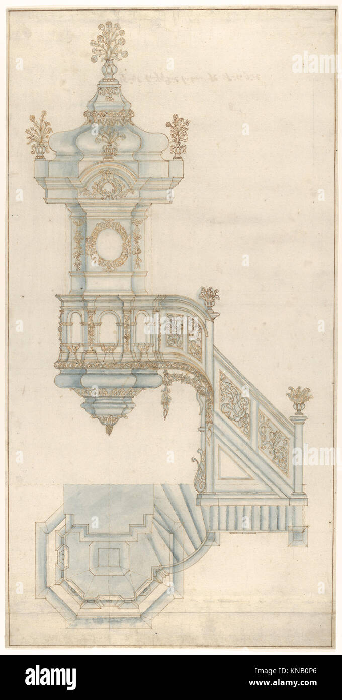 This design for a pulpit represents an example of architectural art ...