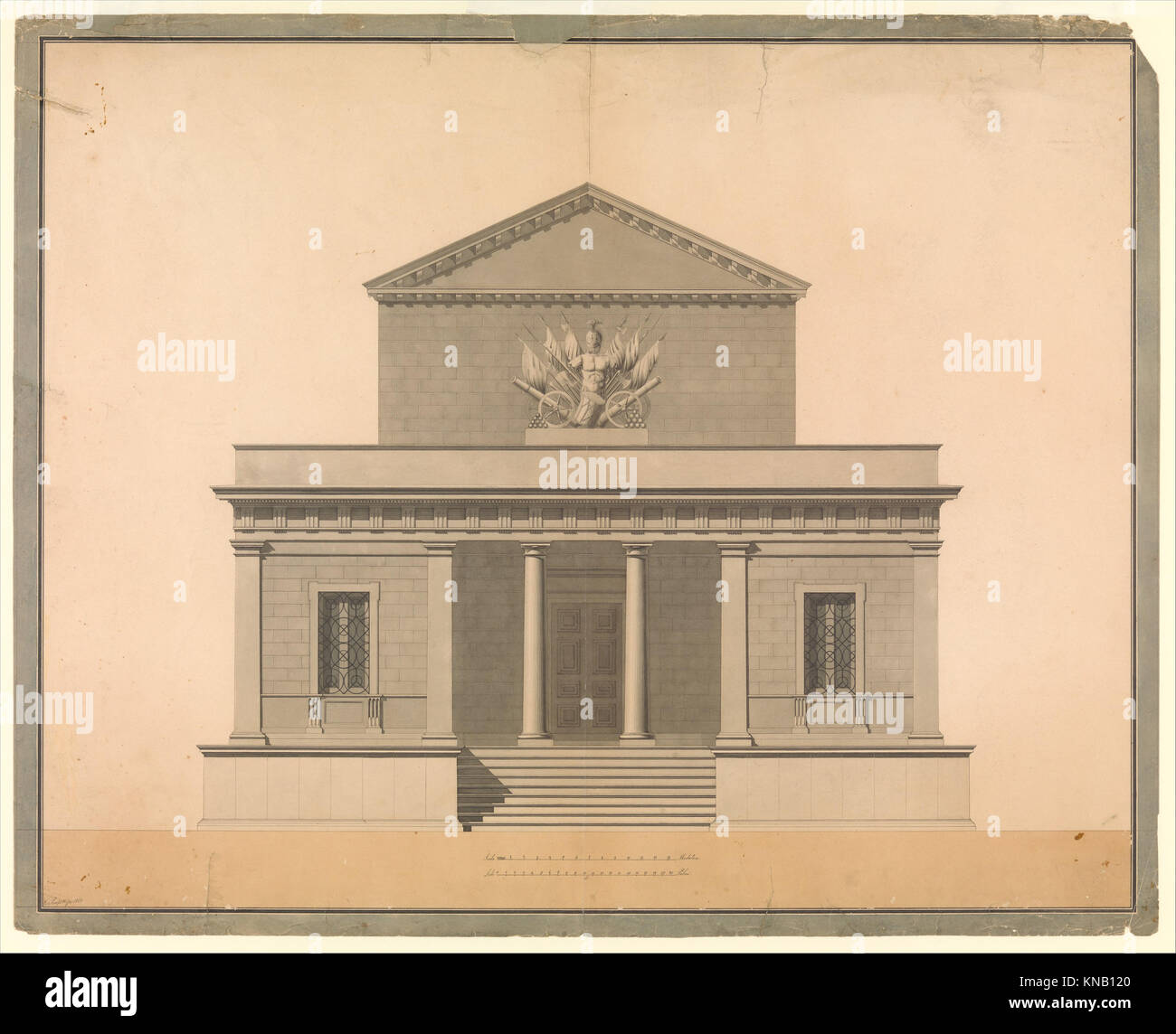 This arsenal facade design illustrates architectural features typical ...