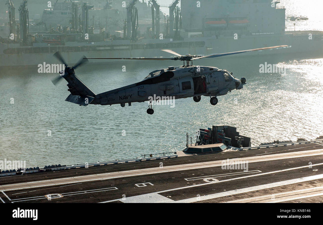 An MH-60R Sea Hawk attached to Helicopter Maritime Strike Squadron (HSM ...