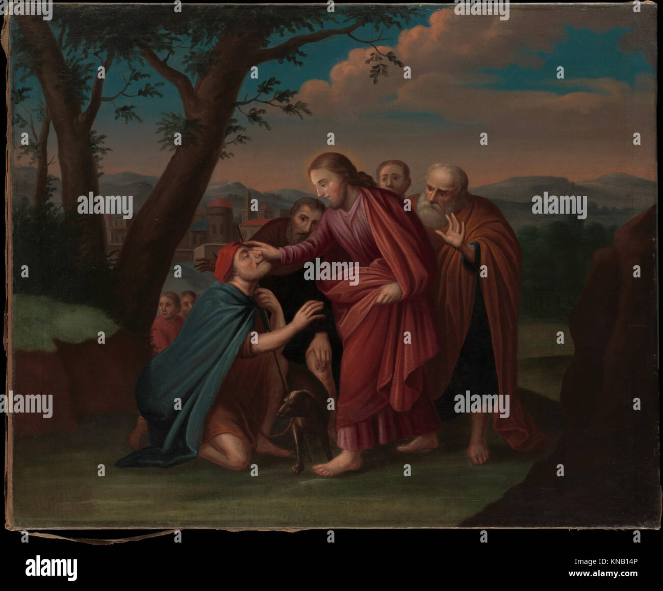Christ healing blind man hi-res stock photography and images - Alamy
