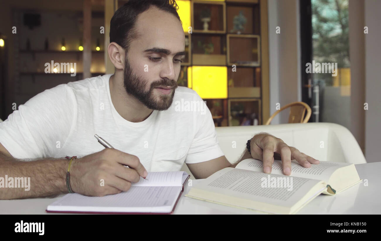 Man studying, preparing for exam Stock Photo - Alamy