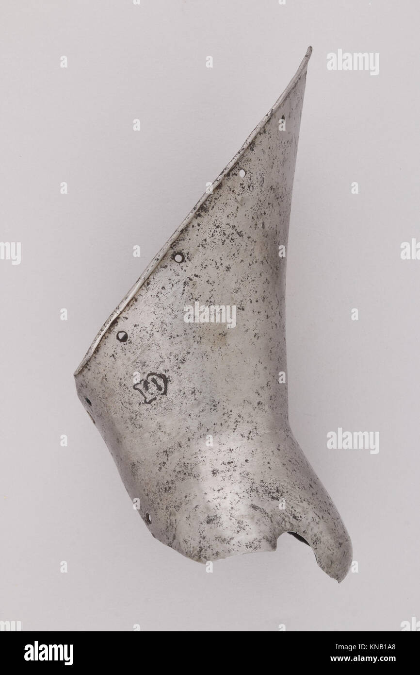 This cuff of a left gauntlet, part of a suit of armor, is a protective ...