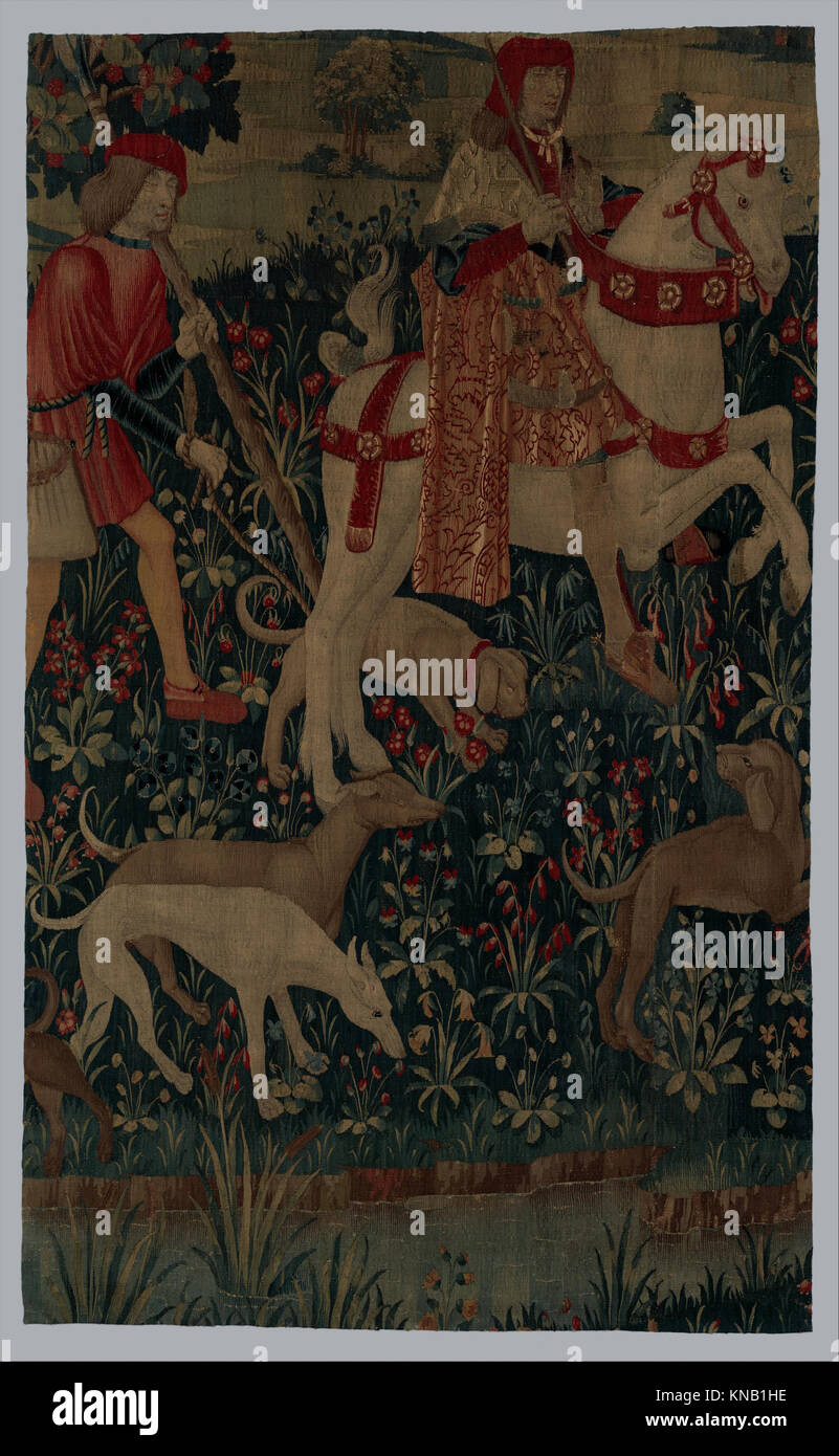 This piece, part of a series on stag hunts, depicts the moment when ...