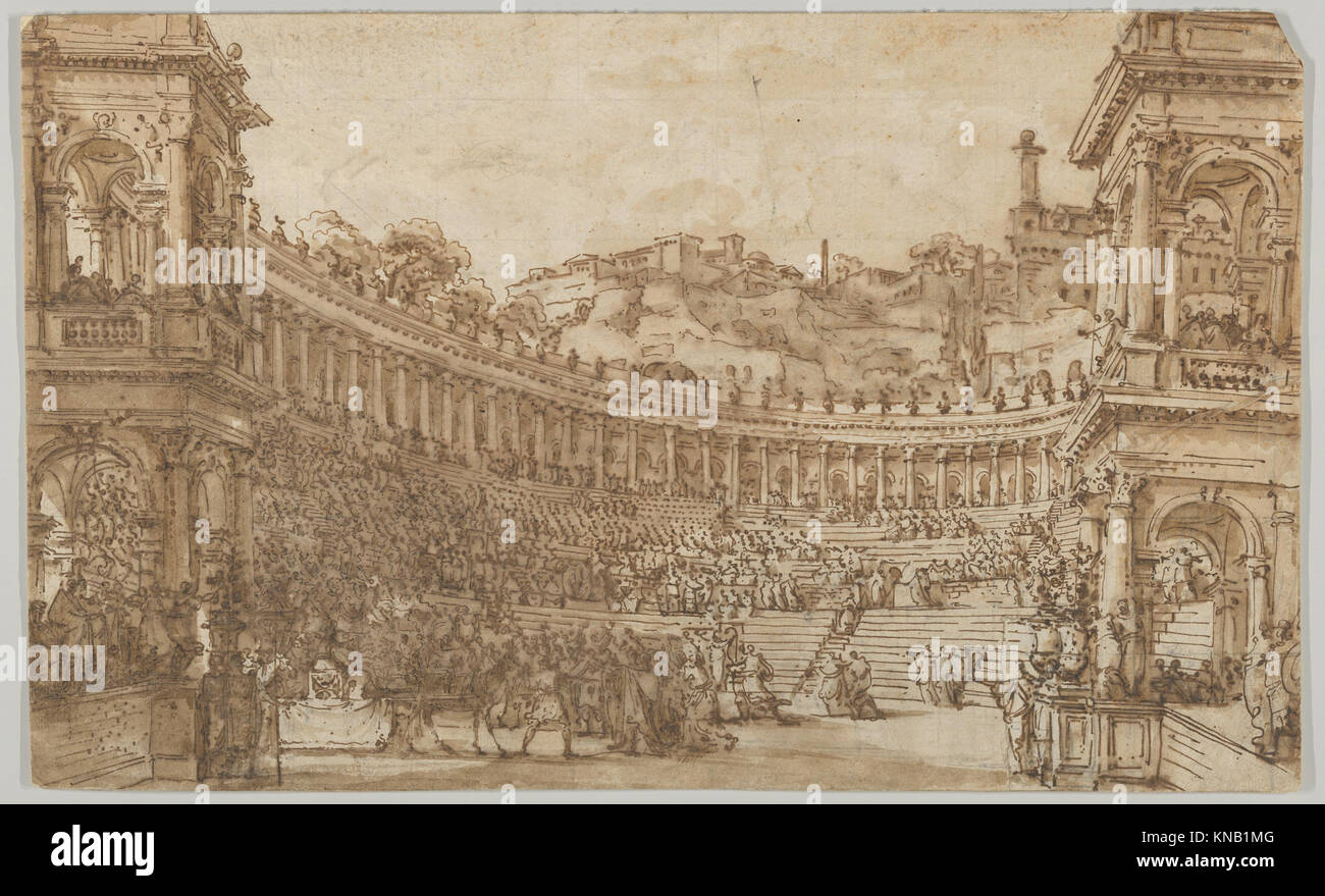 This image depicts a classical amphitheater, showcasing its ...