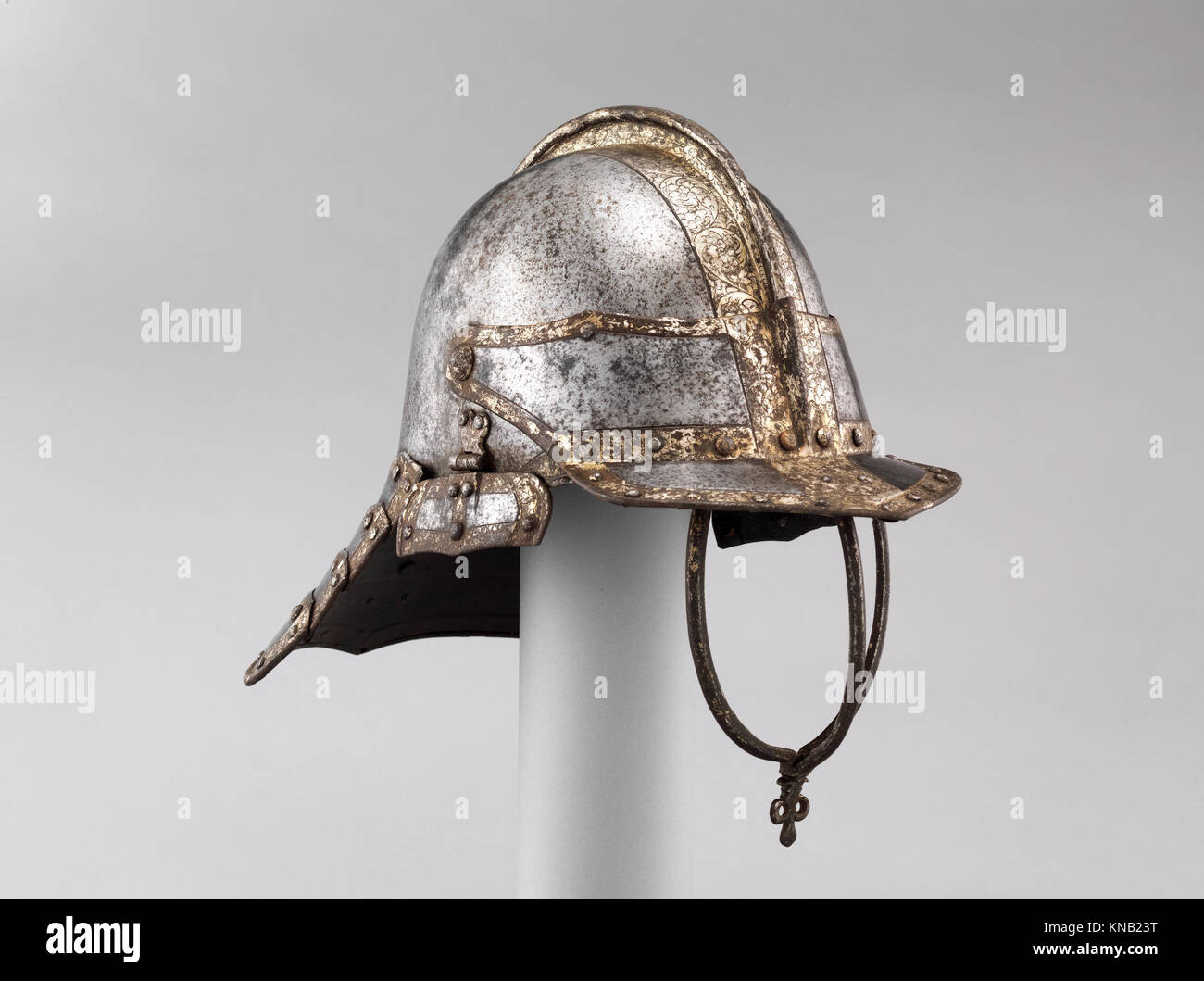 A harquebusier helmet designed for infantry protection, reflecting ...