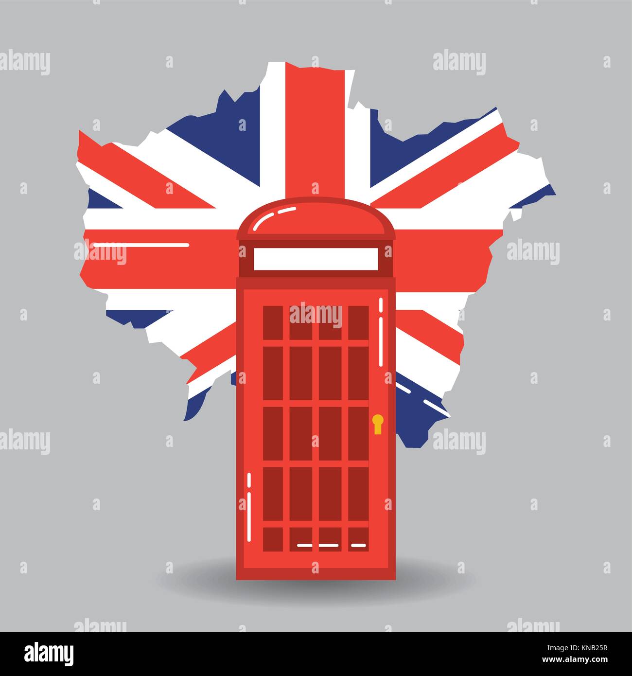 london telephone booth public traditional and map england Stock Vector ...