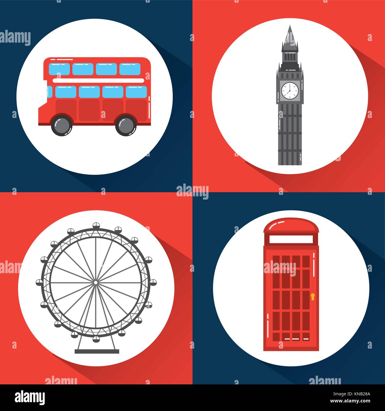 london england toruism travel landmark symbol Stock Vector Image & Art ...