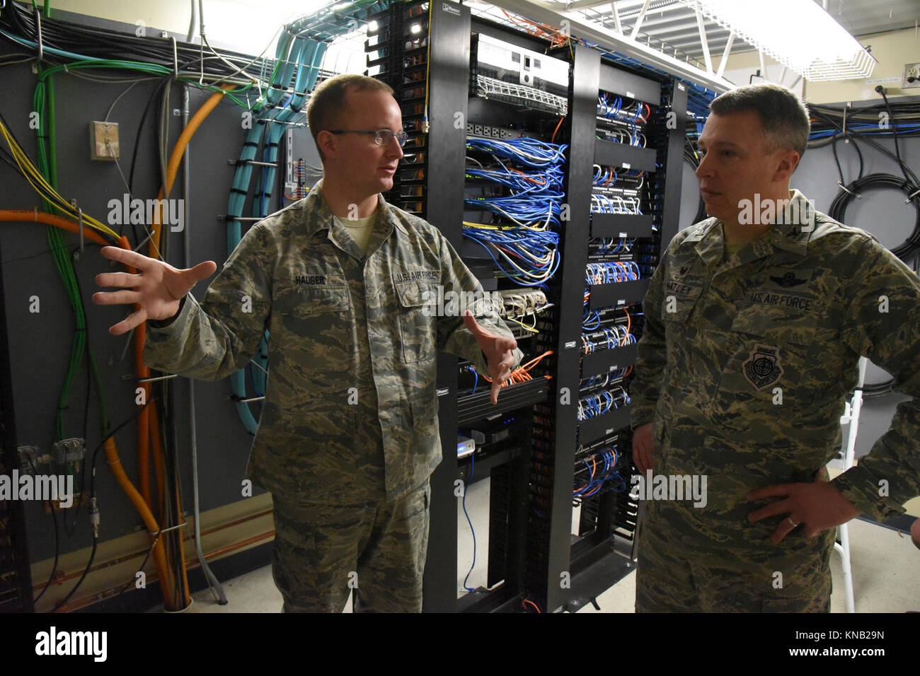 Master Sgt. Matt Hauger, of the 119th Communications Flight, left ...