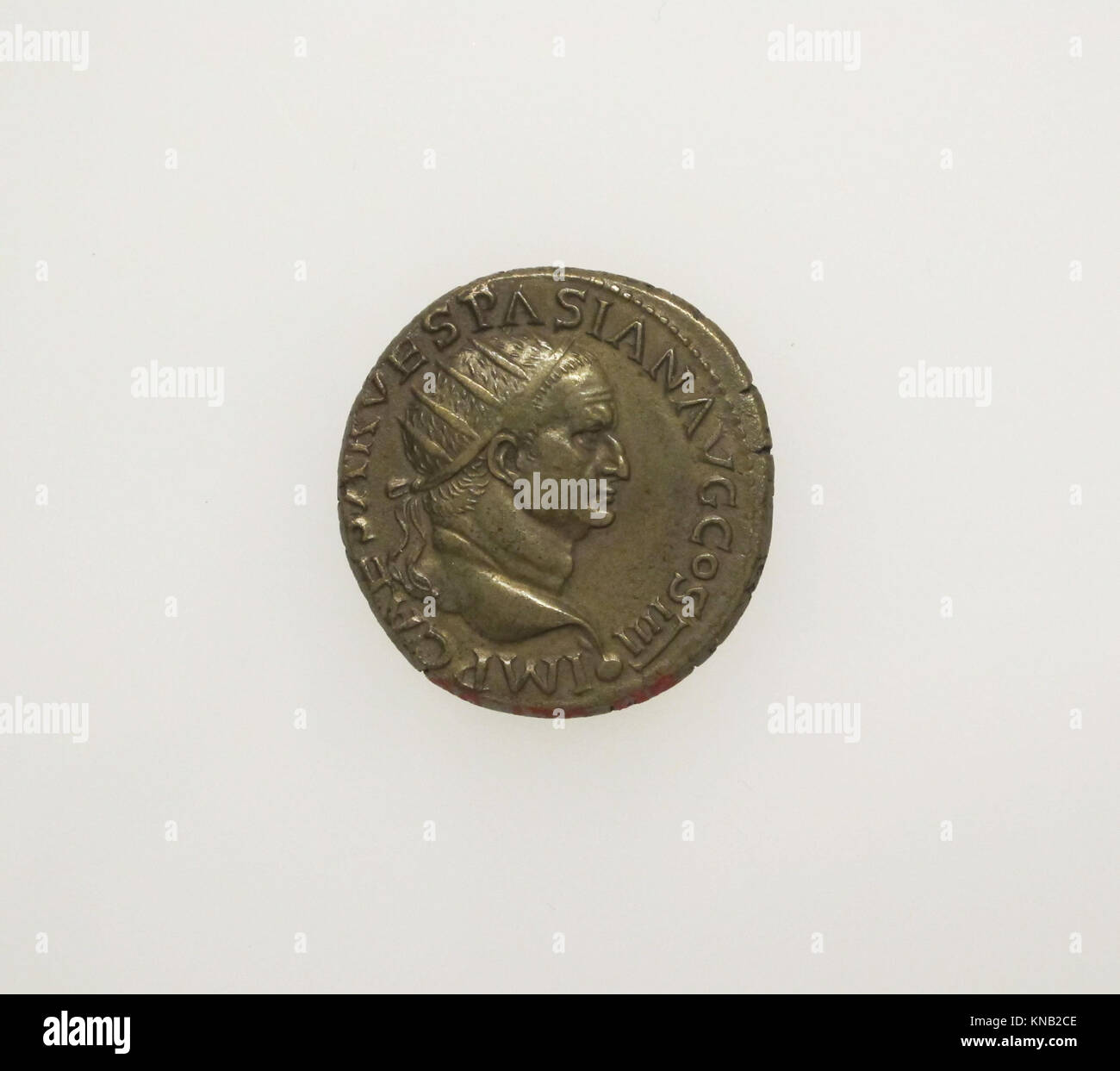 This bronze dupondius coin of Vespasian, dating from the Roman Empire ...