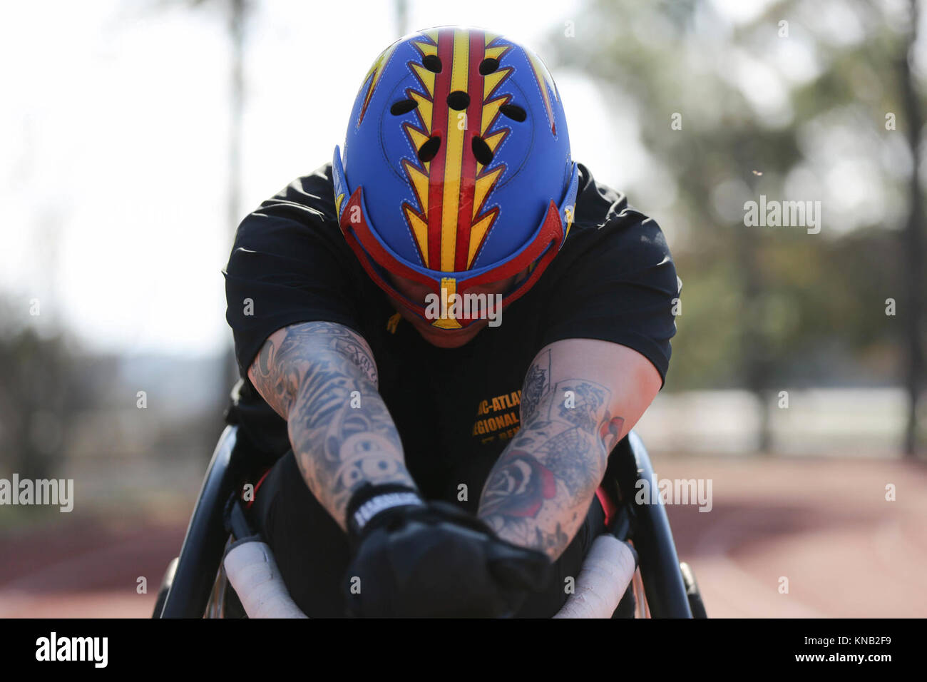 U.S. Army Sgt. Mario Felix stretches before the track event at the ...