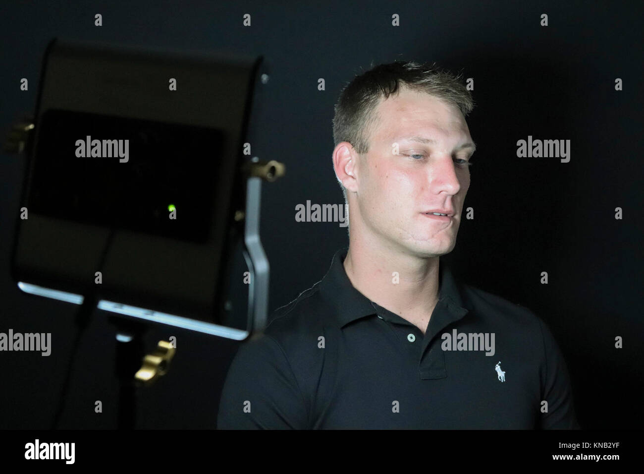 U.S. Army Sgt. Sean-Michael Horn during an interview for the Atlantic ...