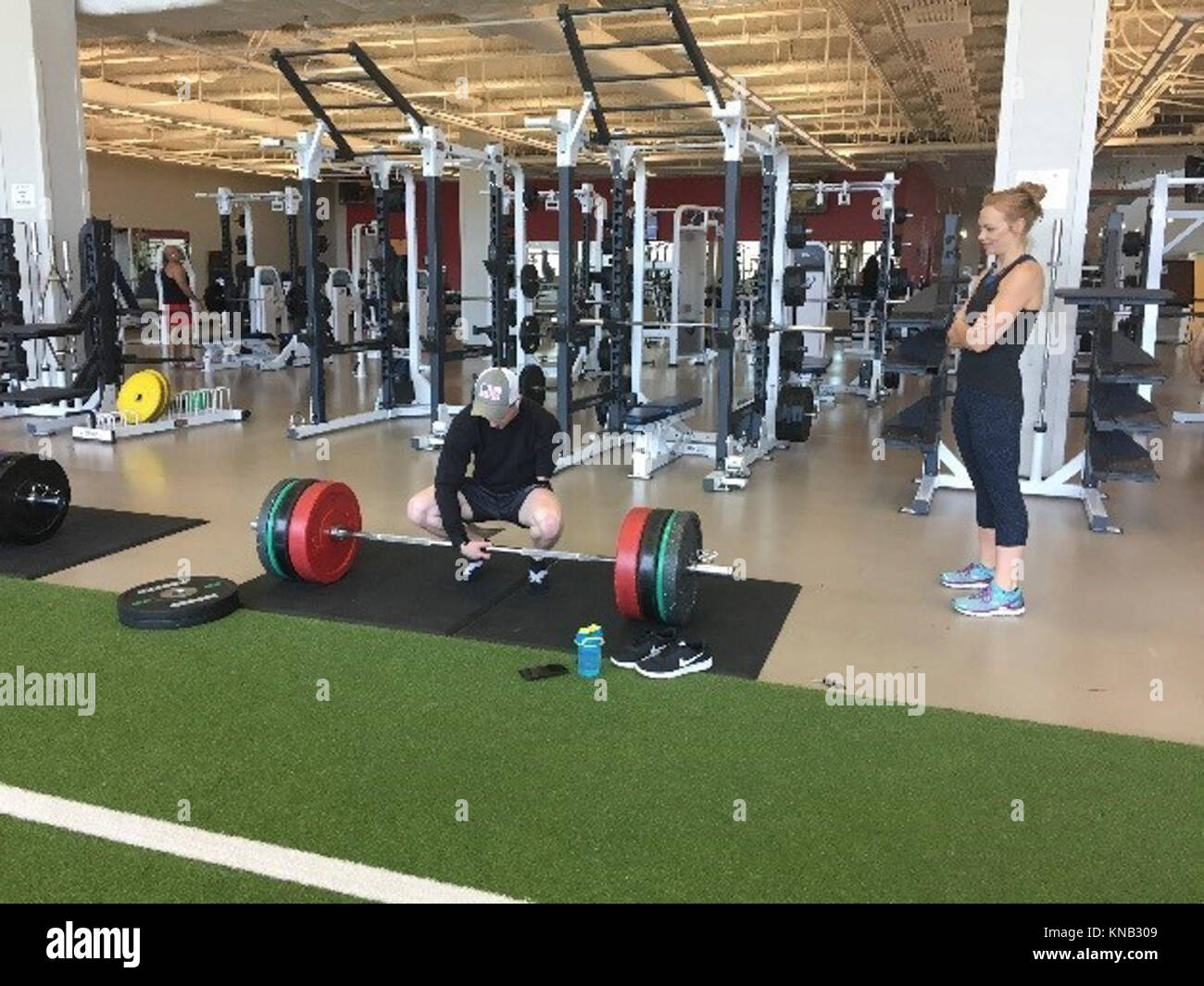 SPC Mike Painter receives one on one gym time from Physical Therapist ...