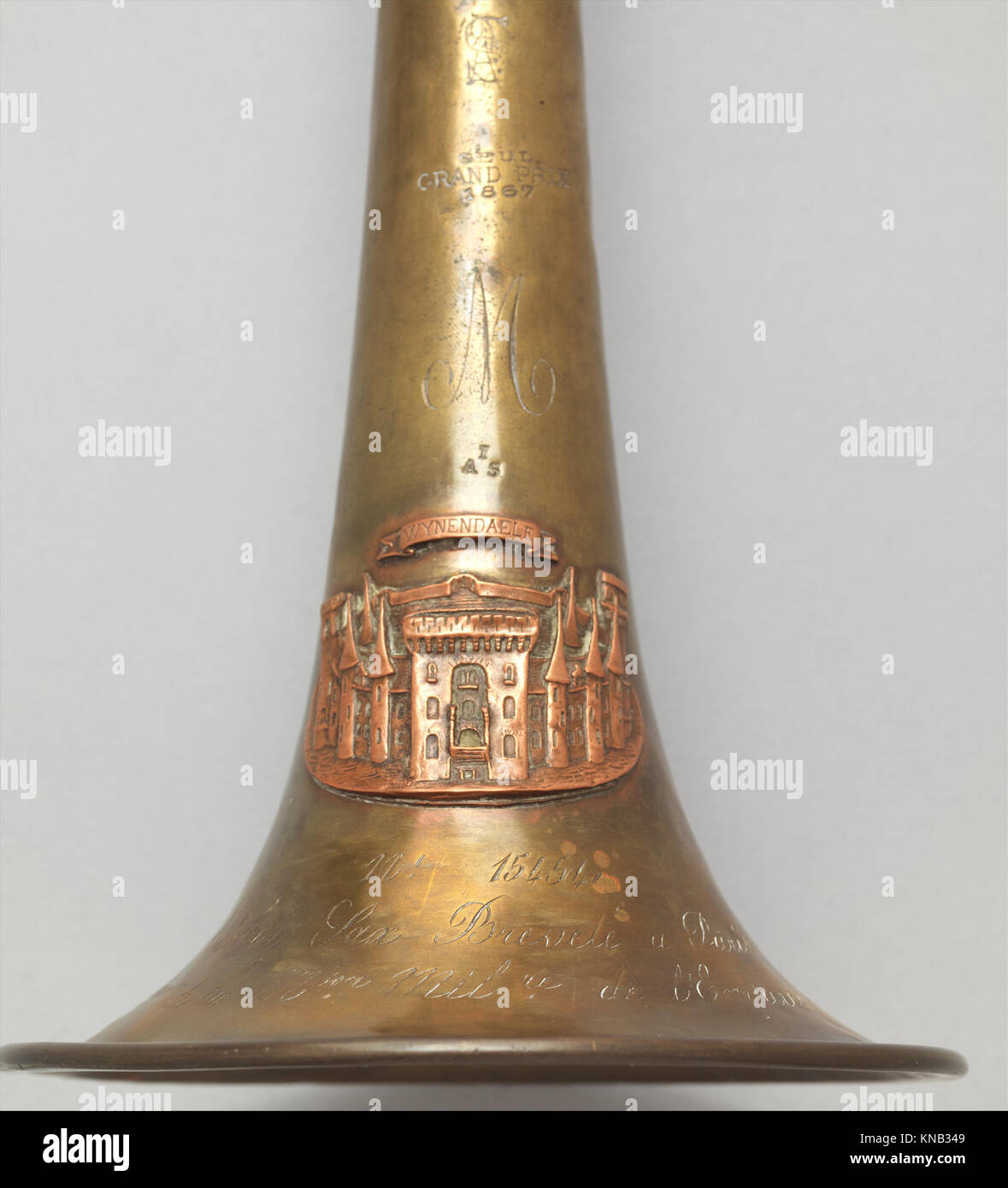 This fanfare trumpet in E-flat is a brass instrument typically used for ...