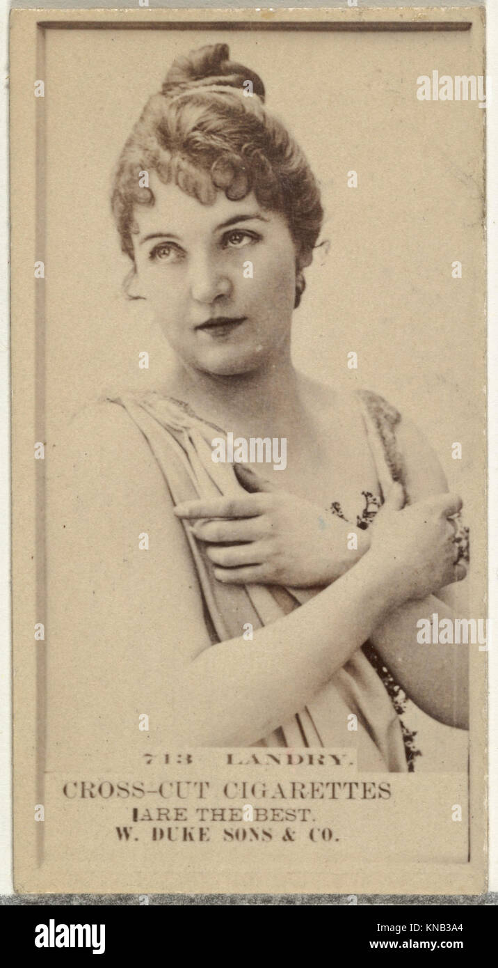 This card from the Actors and Actresses series features Landry, an ...