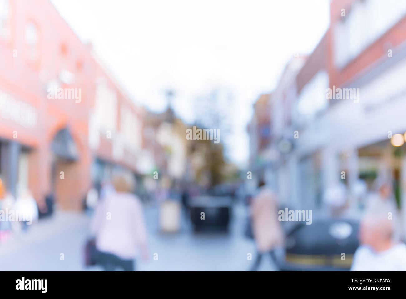 blurred background of Crowded street in windsor, UK Stock Photo - Alamy