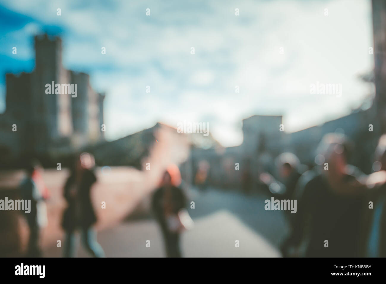 blurred background of Crowded street in windsor, UK Stock Photo - Alamy