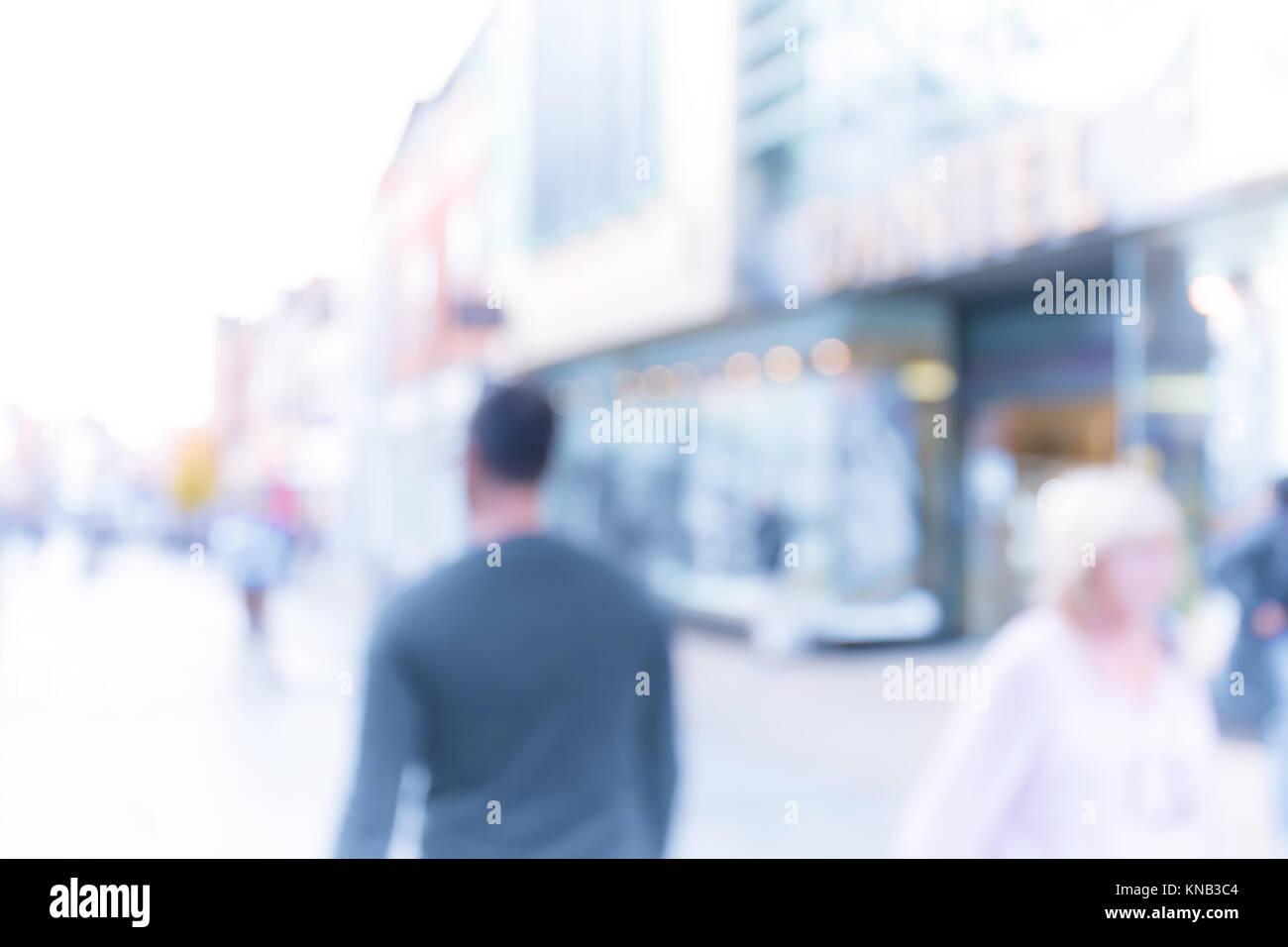 blurred background of Crowded street in windsor, UK Stock Photo - Alamy
