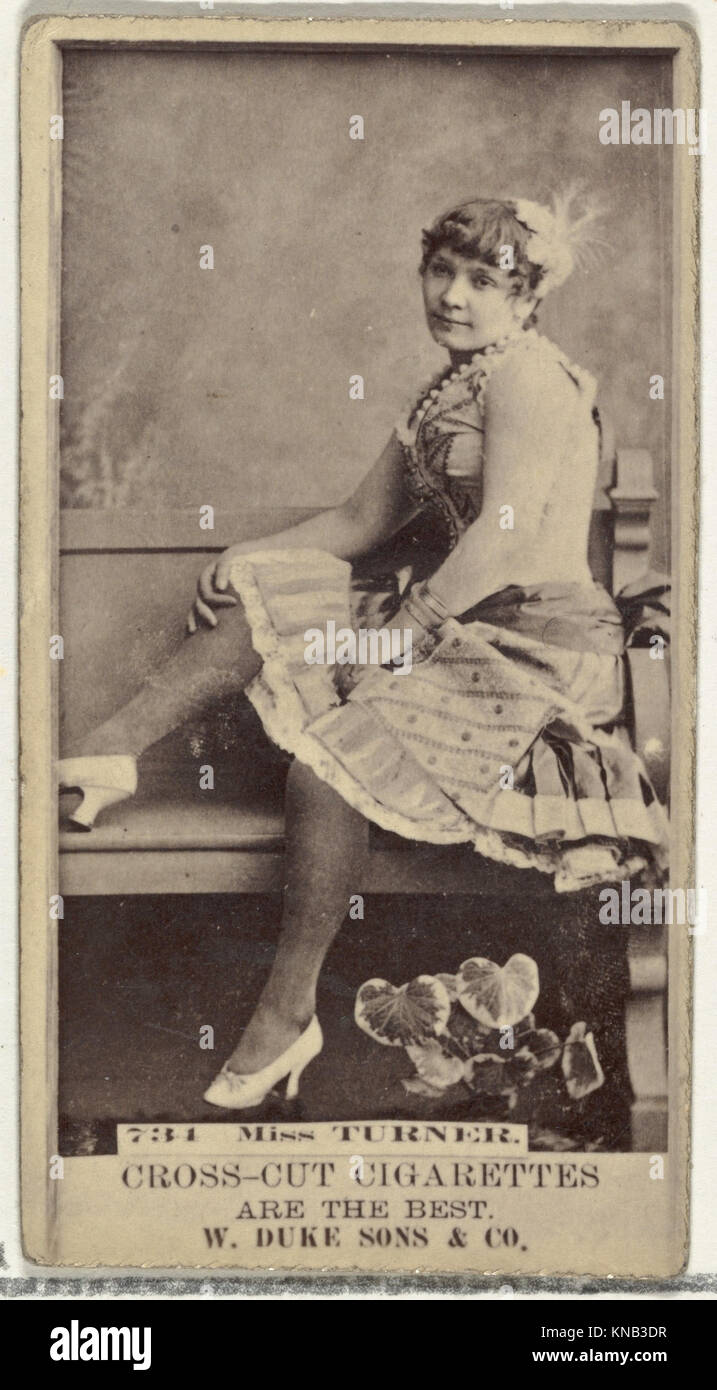 The card depicts Miss Turner from the Actors and Actresses series ...