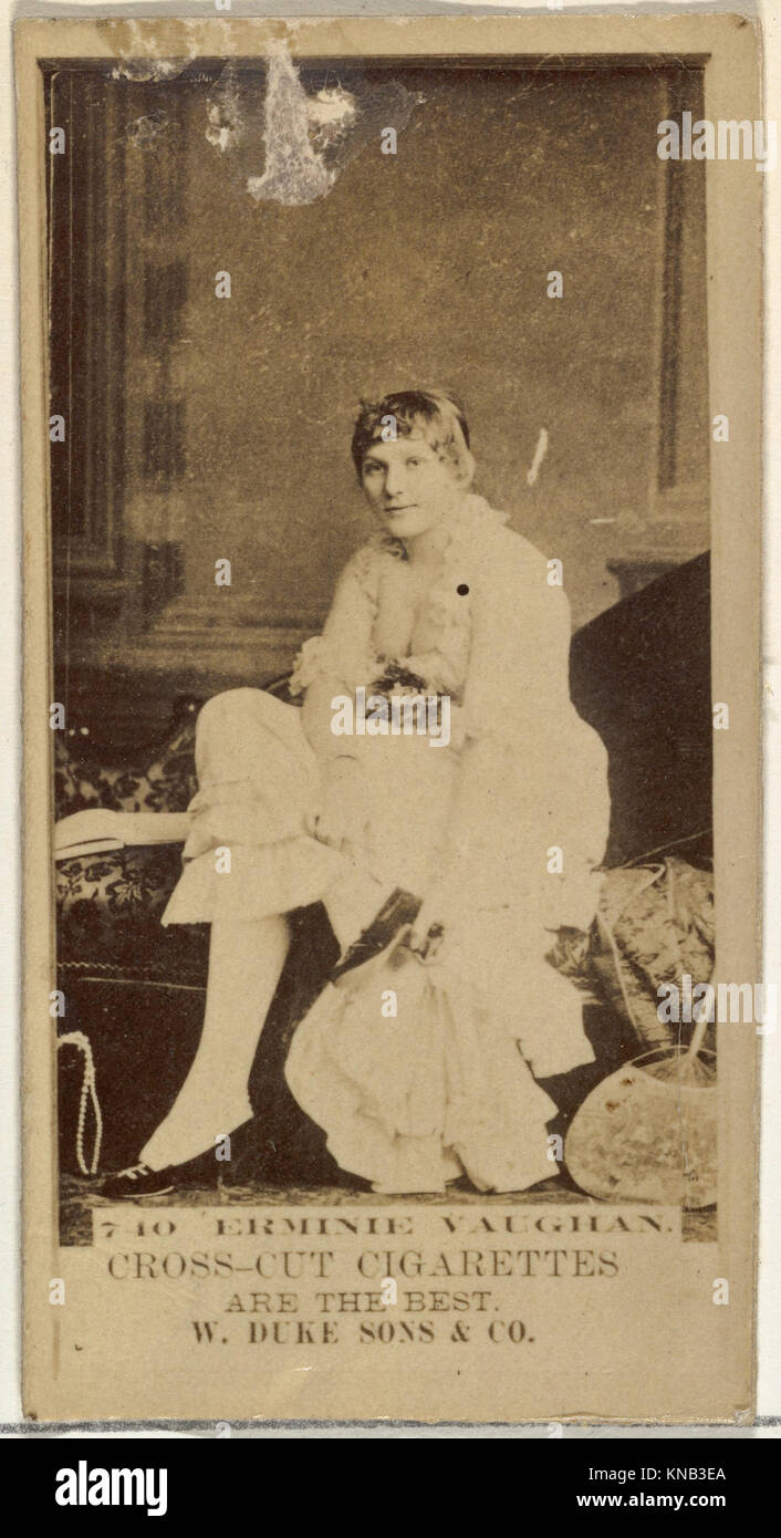 This card shows Erminie Vaughan (Actors and Actresses series N145-3 ...