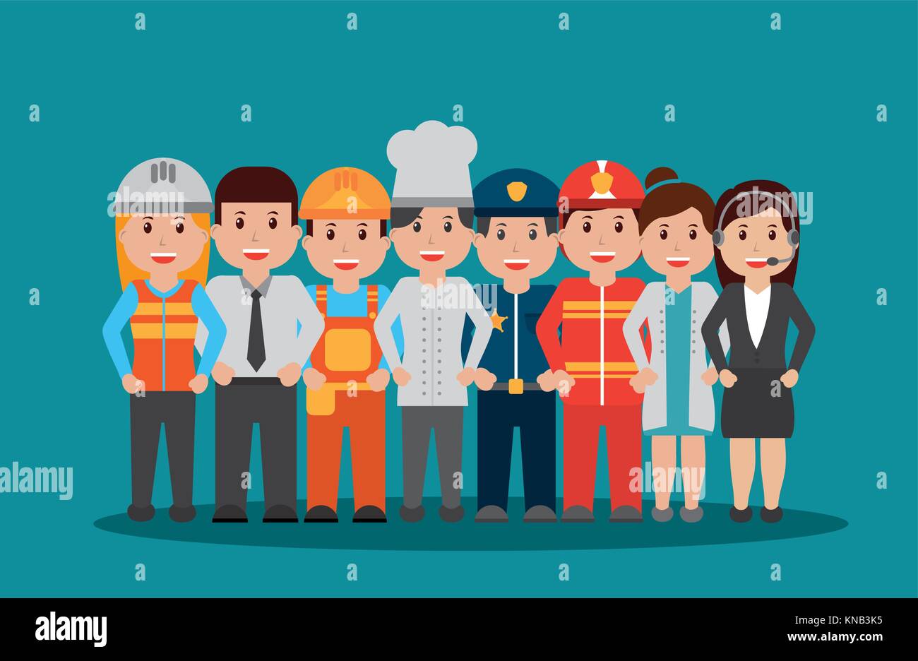 workers people group different occupation set Stock Vector Image & Art ...