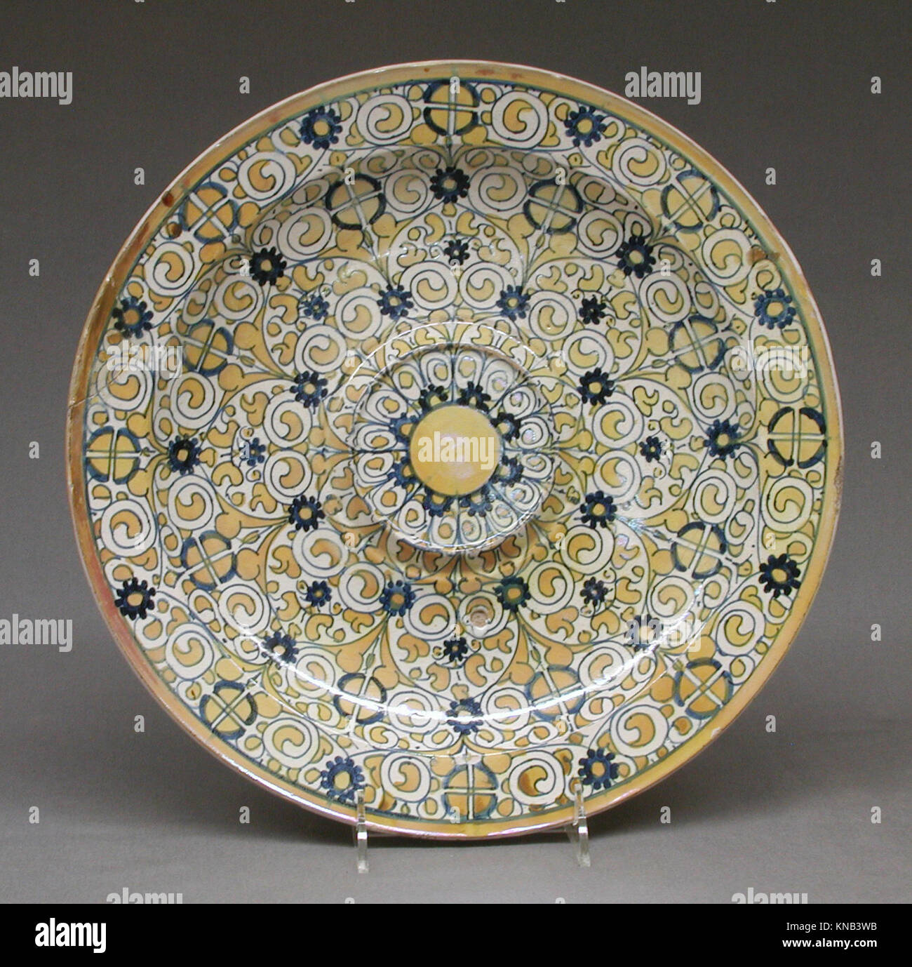 Maiolica dish from Deruta, Italy, created around 1515, designed as a ...