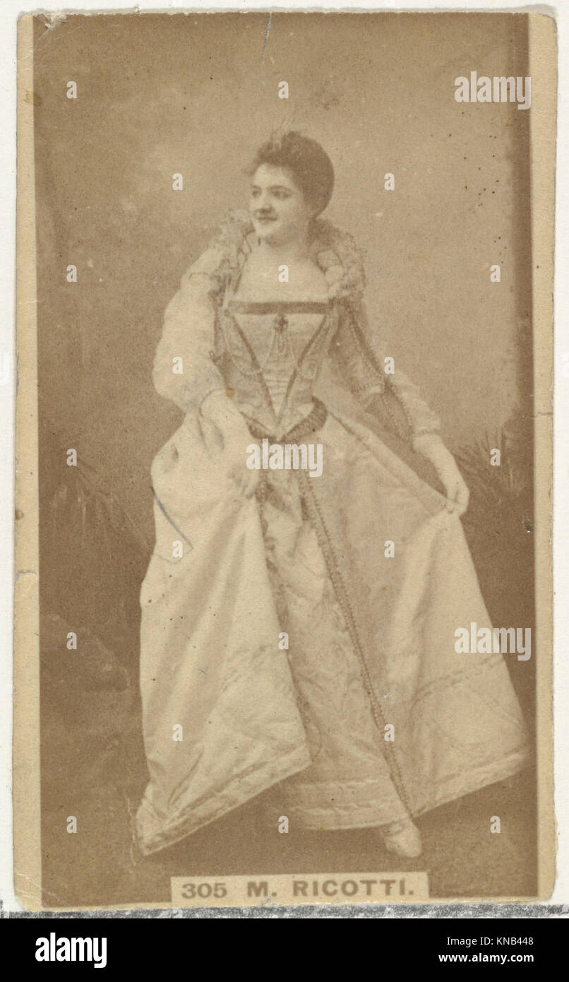 Card Number 305, M. Ricotti, from the Actors and Actresses series (N145 ...