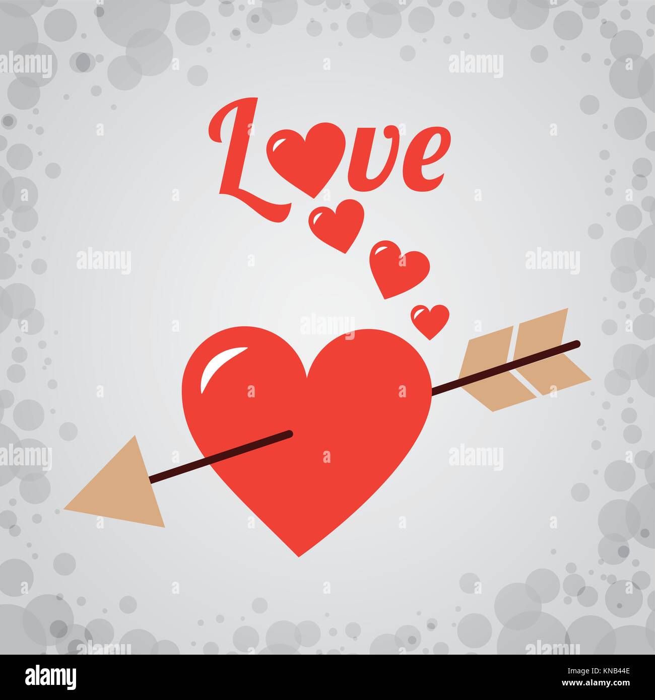 love heart with arrow romantic design Stock Vector Image & Art - Alamy