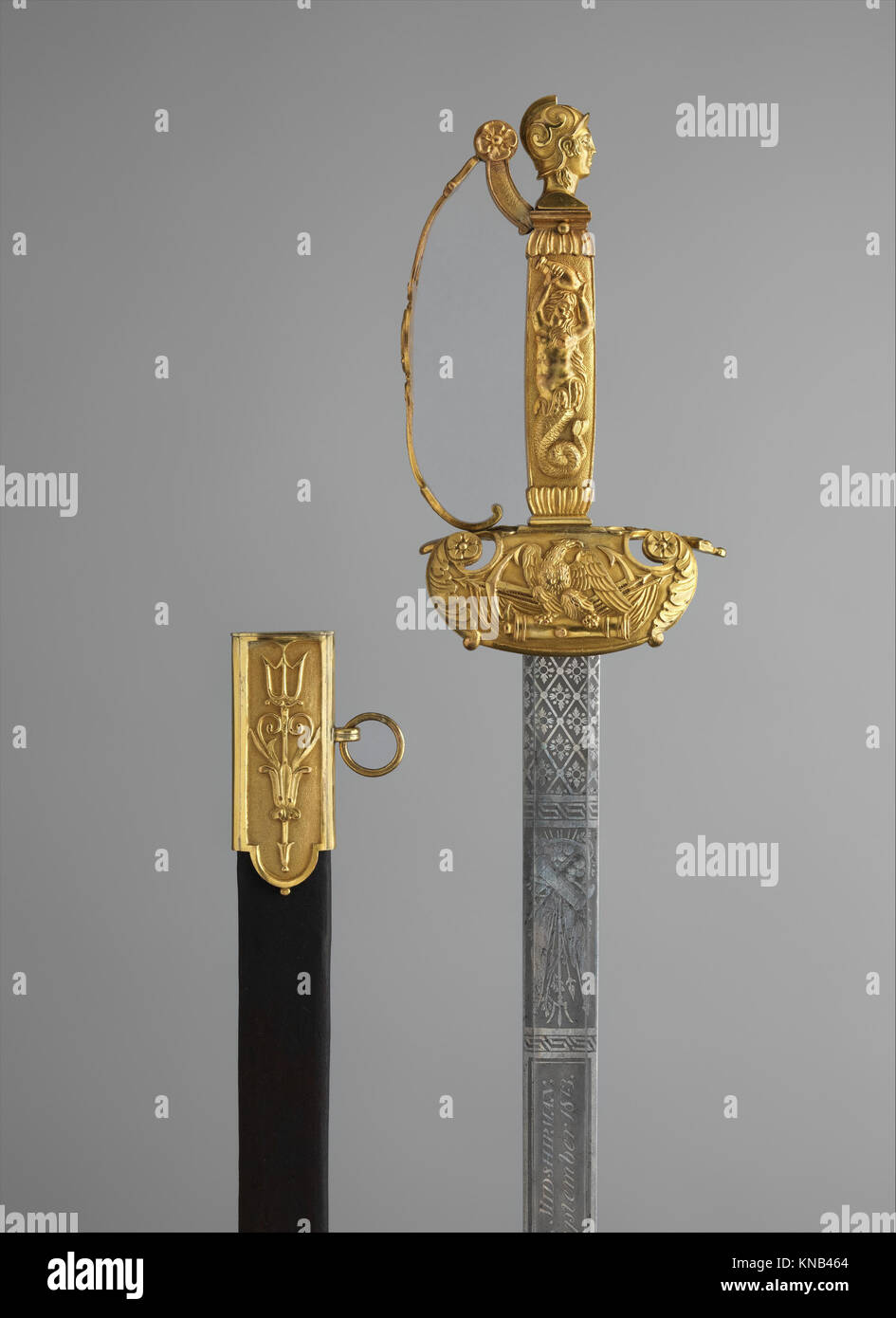 This ceremonial sword and scabbard were presented to Peleg K. Dunham ...