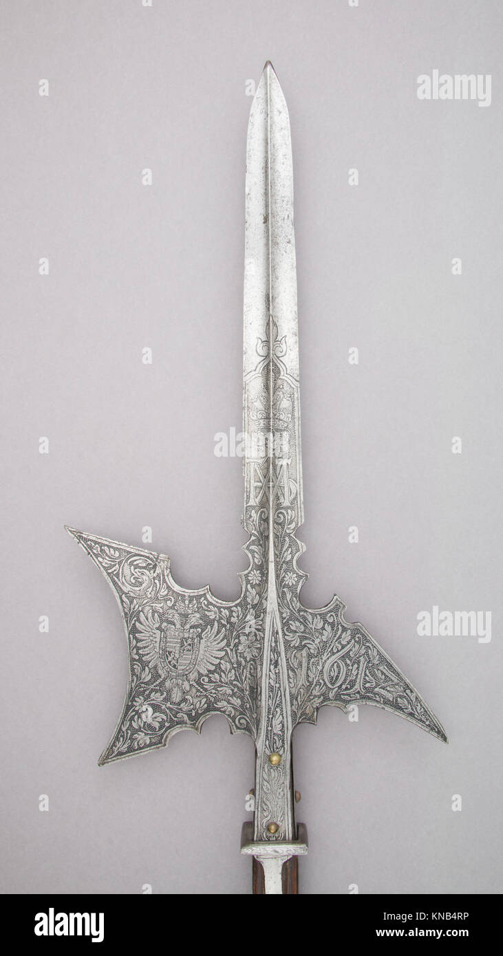 This halberd, a medieval weapon, reflects the design and functionality ...