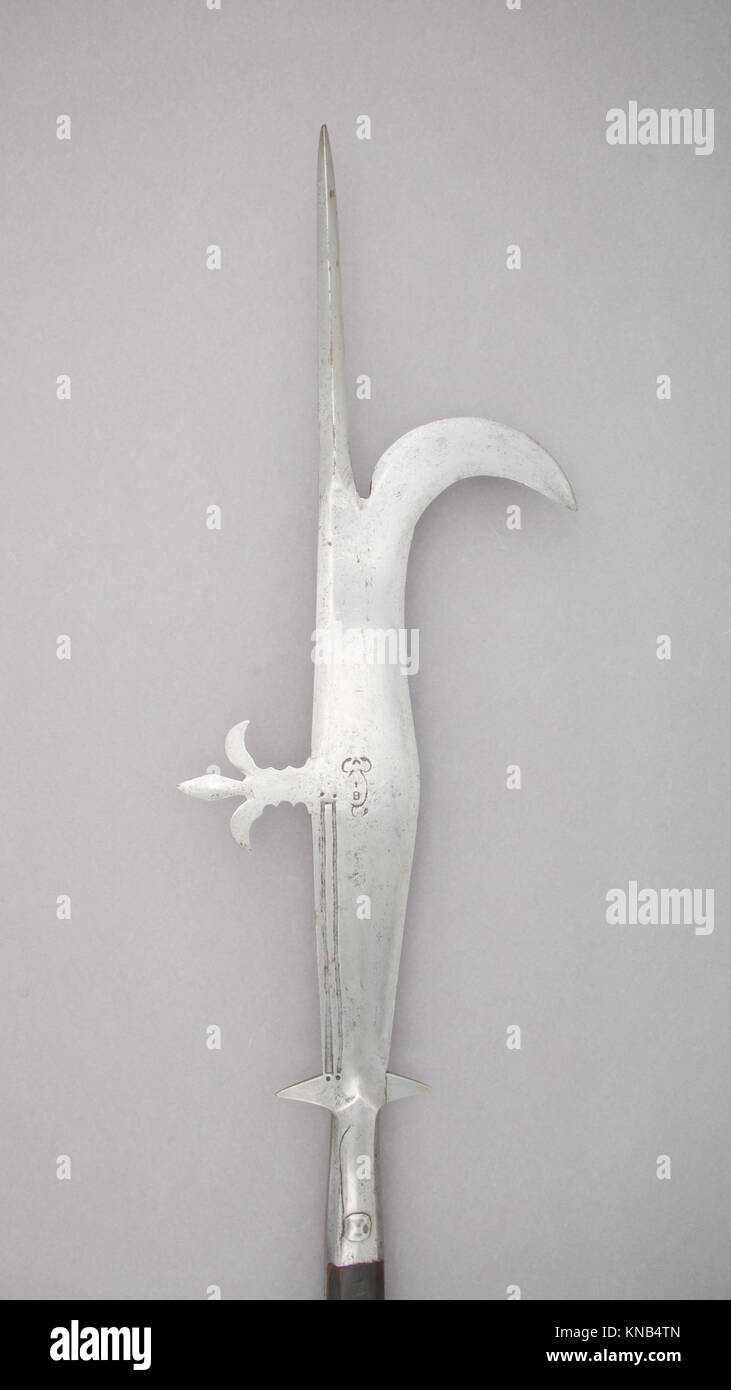This guisarme, a type of polearm weapon, is an antique military ...