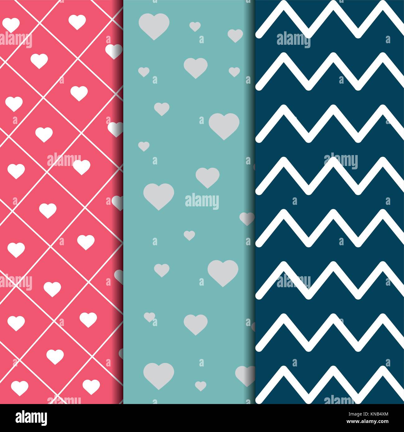 set of paper decoration love romantic pattern Stock Vector Image & Art ...