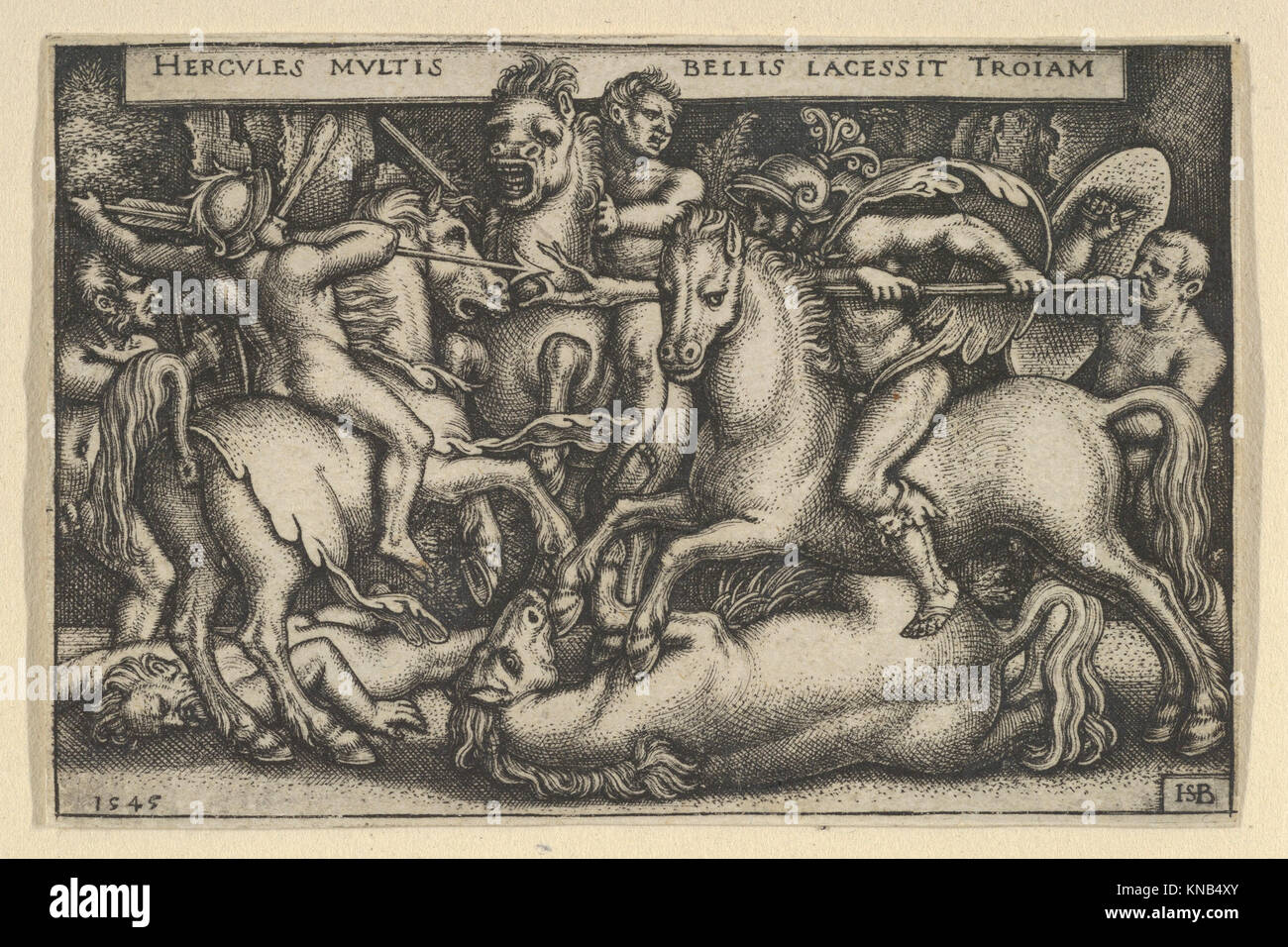This artwork, illustrating Hercules fighting against the Trojans ...