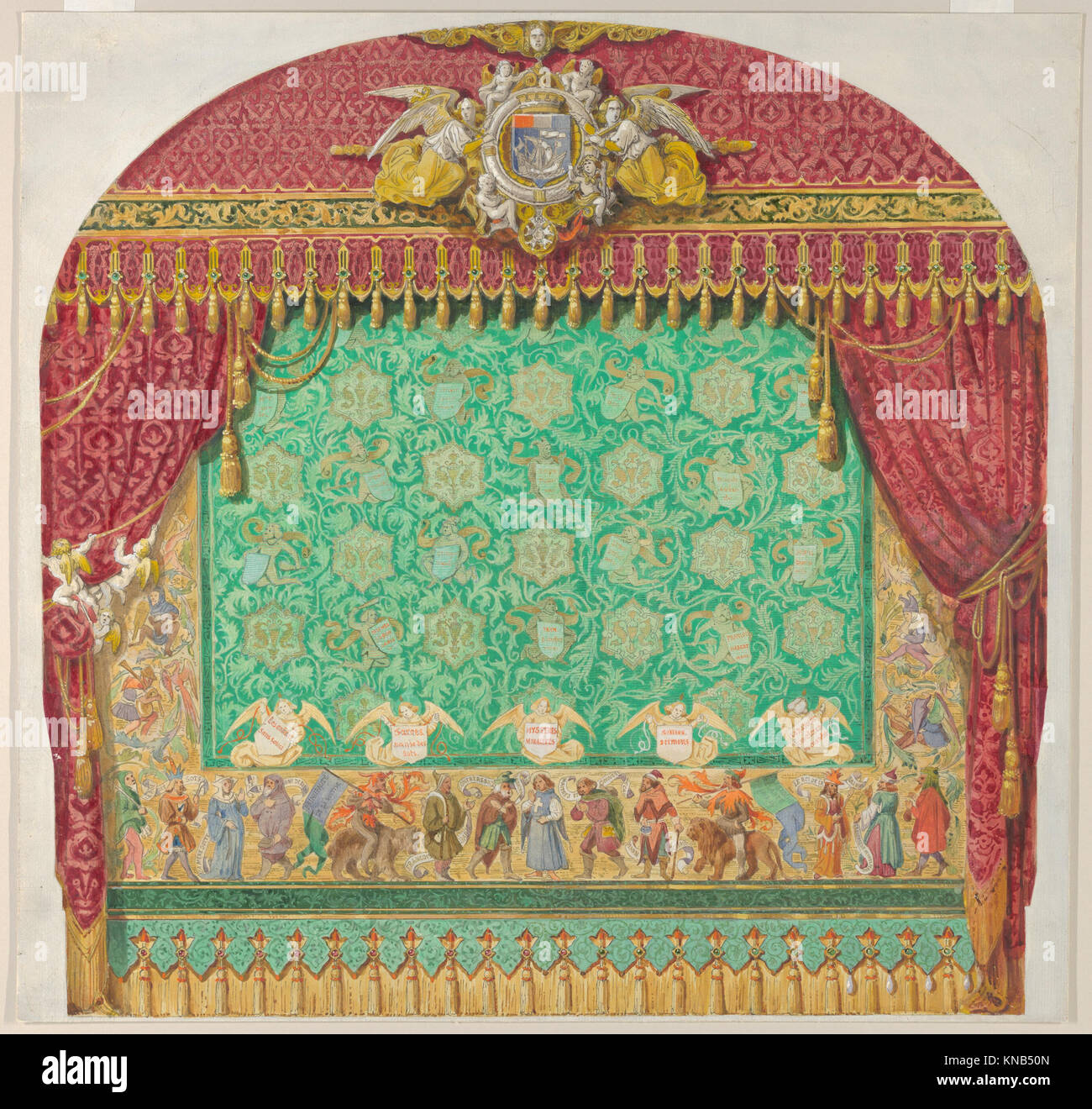 Design for a Theater Curtain MET DP841161 395676 Stock Photo - Alamy