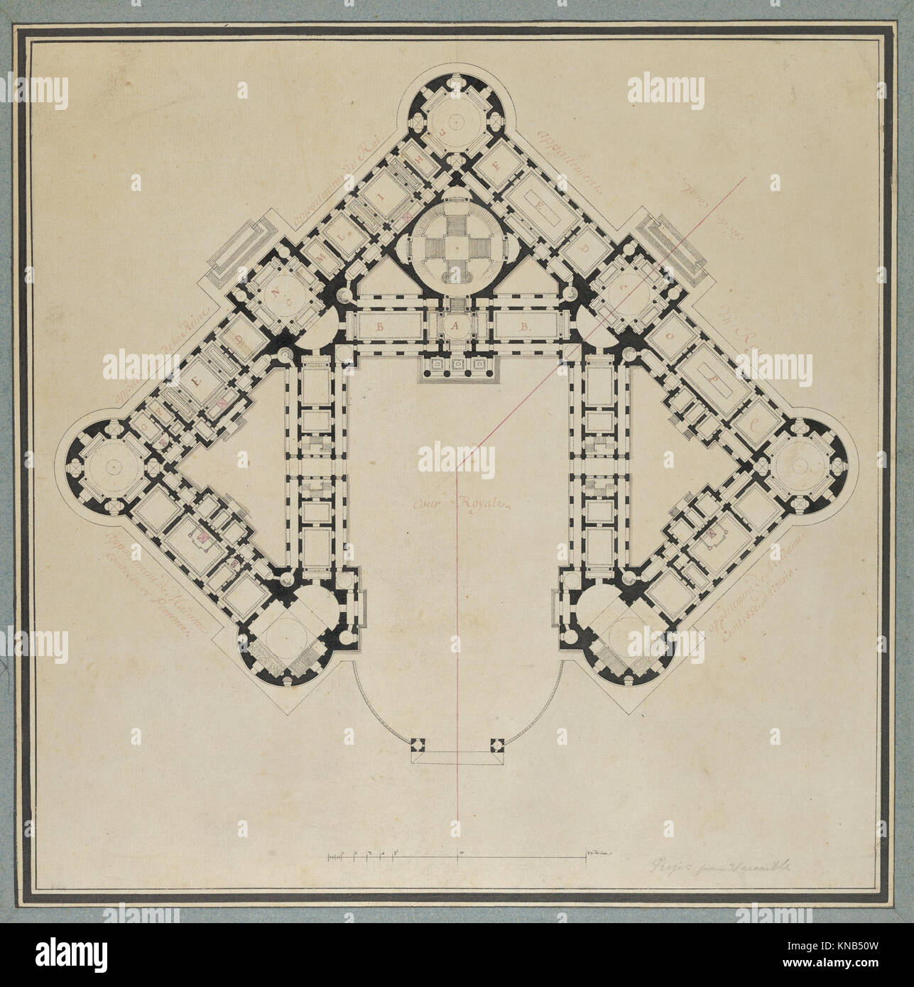 This floor plan depicts the layout of a royal palace, showcasing the ...
