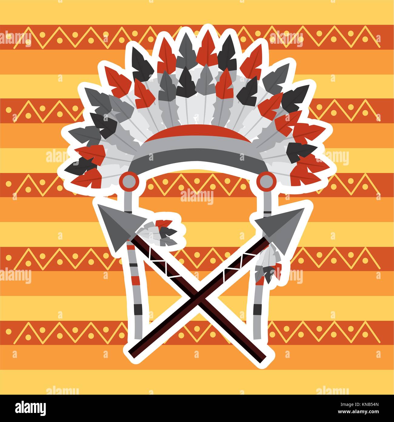 Native american cross with feathers Stock Vector Images - Alamy