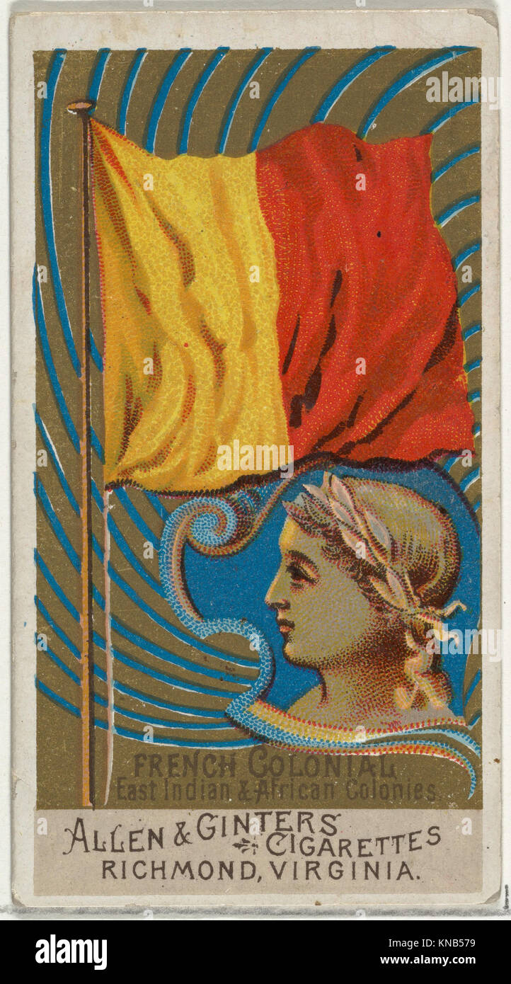 This lithograph, part of the MET collection (DP841373), features flags ...