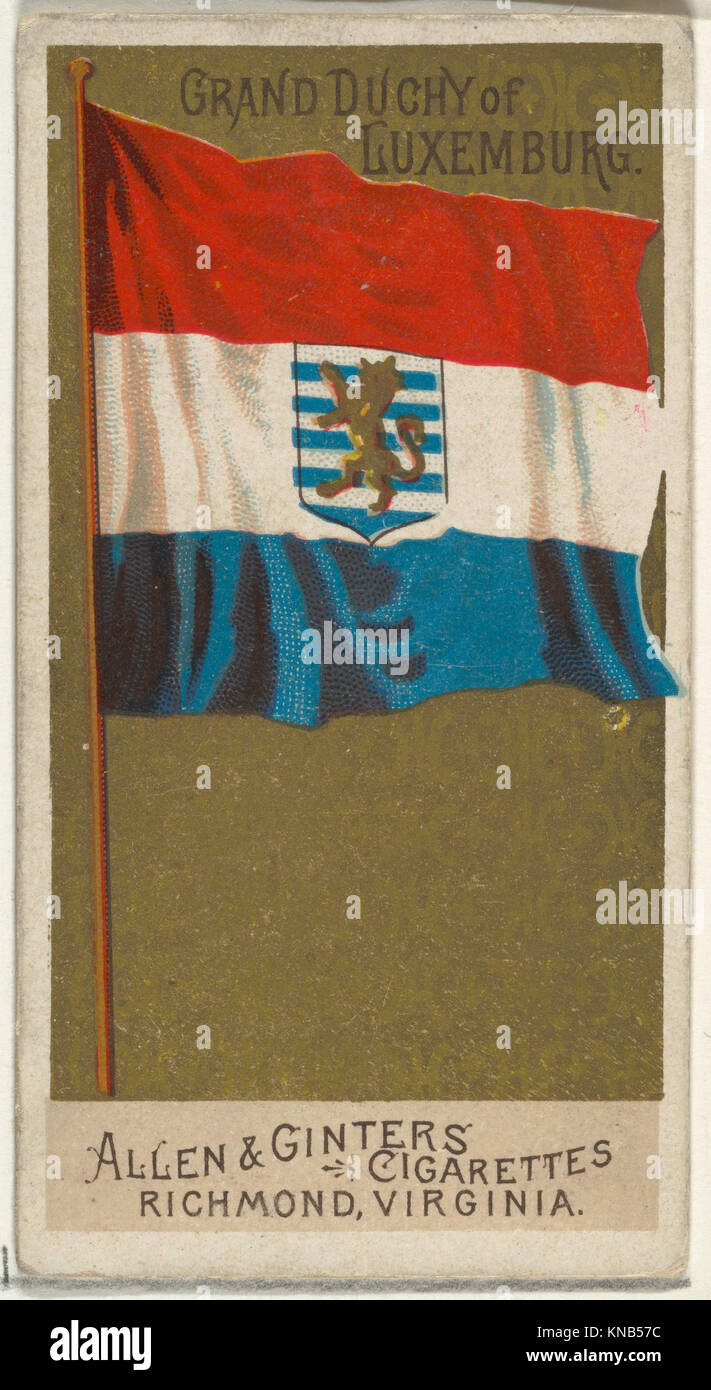 The card shows the flag of the Grand Duchy of Luxembourg from the ...