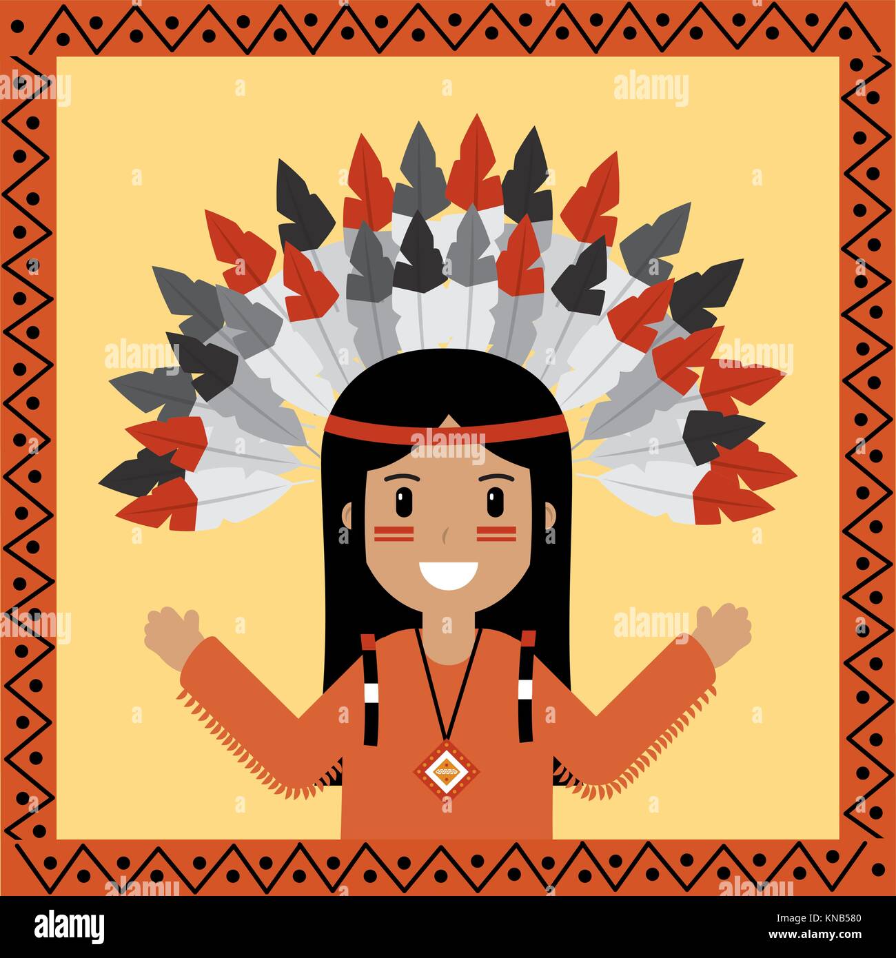 native american indian character portrait Stock Vector Image & Art - Alamy